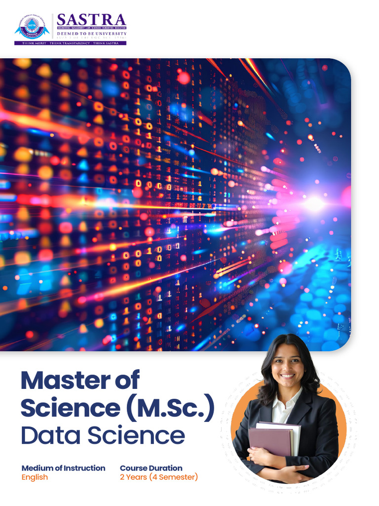 Sastra MSC Data Science Brochure | PDF | Data Science | Data