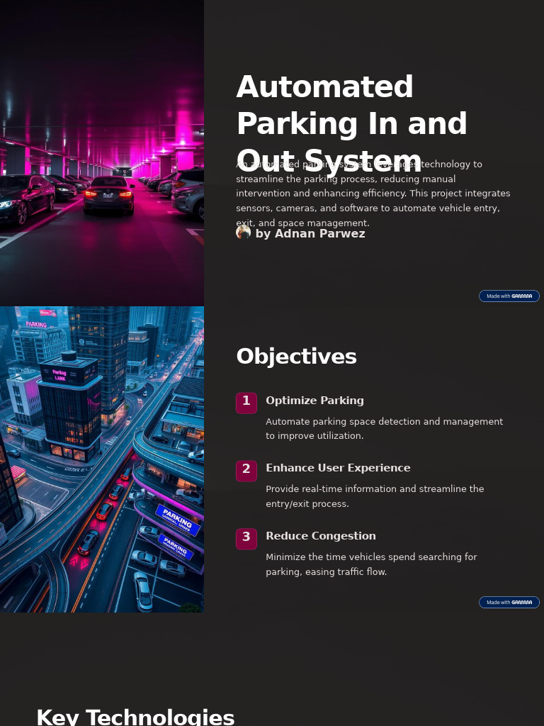 Automated Parking in and Out System | PDF | Internet Of Things | Parking