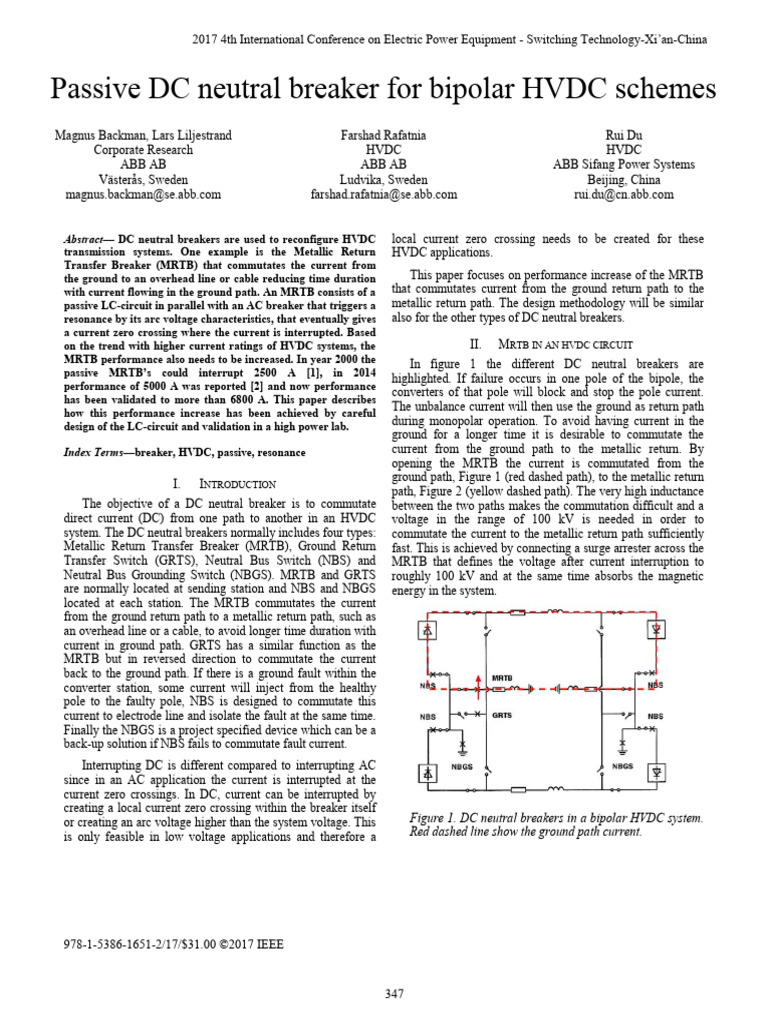 Enhancing MRTB Performance in HVDC Systems | PDF | High Voltage Direct ...