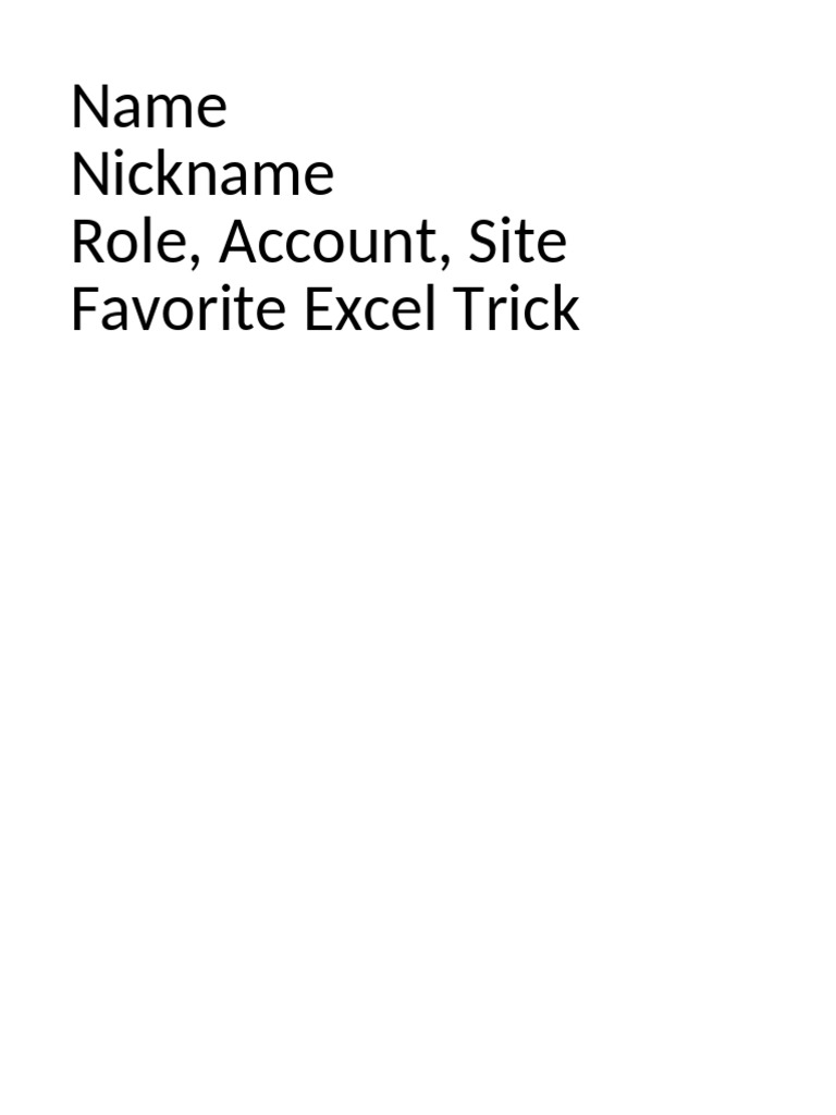 Intermediate Excel PART 1 Participants - V2 | PDF | Microsoft Excel