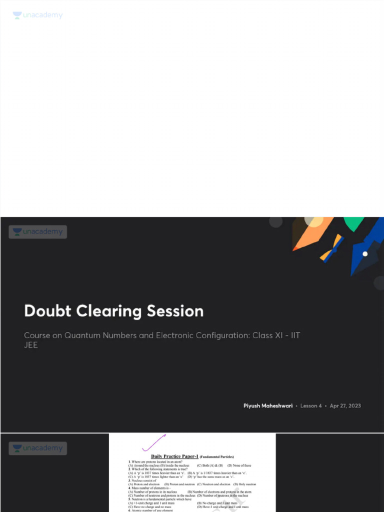 4 Doubt Clearing Session Pdf