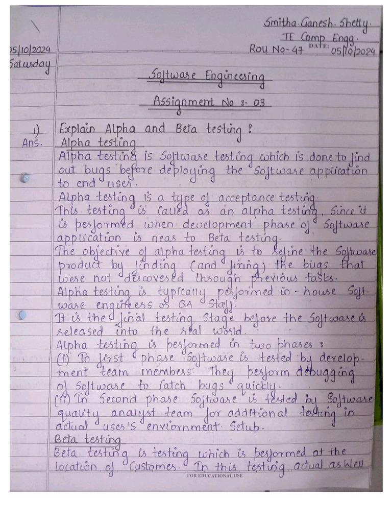 SE Assignment 3.sem5 | PDF