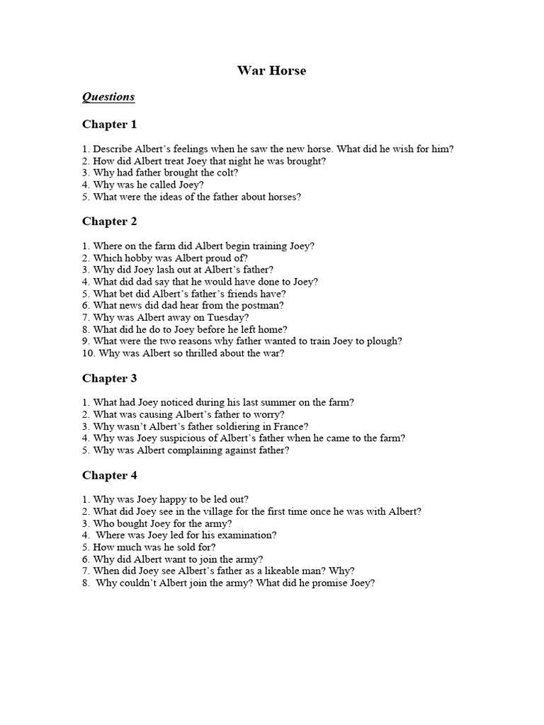 War Horse 9 | PDF
