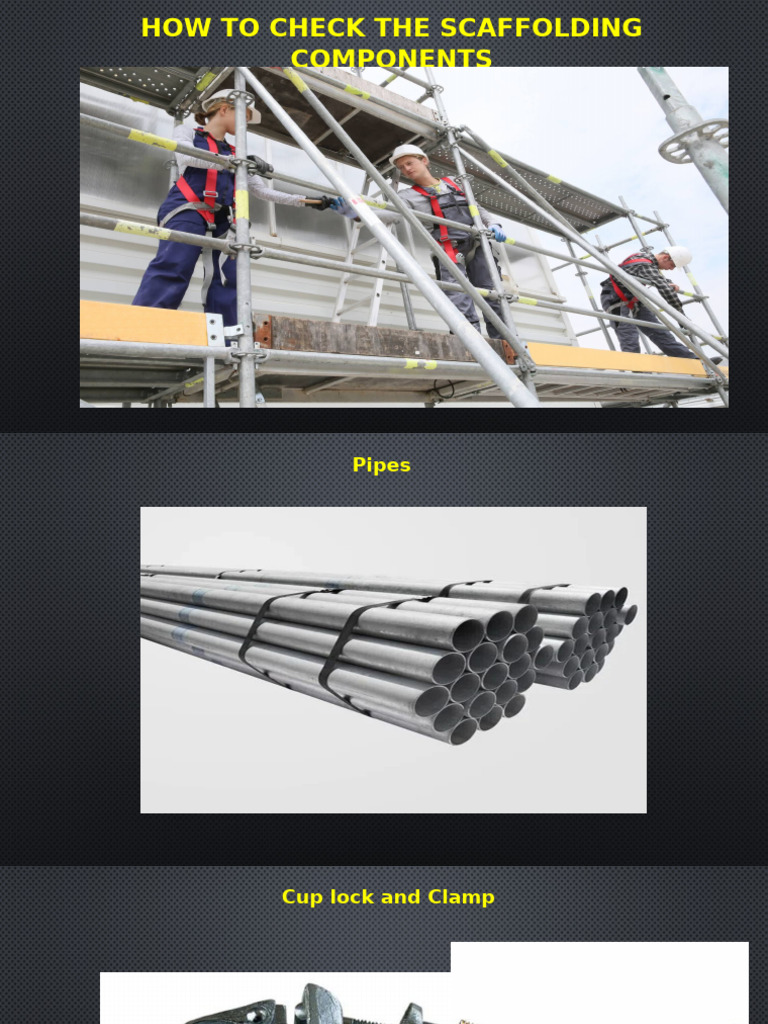 How To Check The Scaffolding Components | PDF