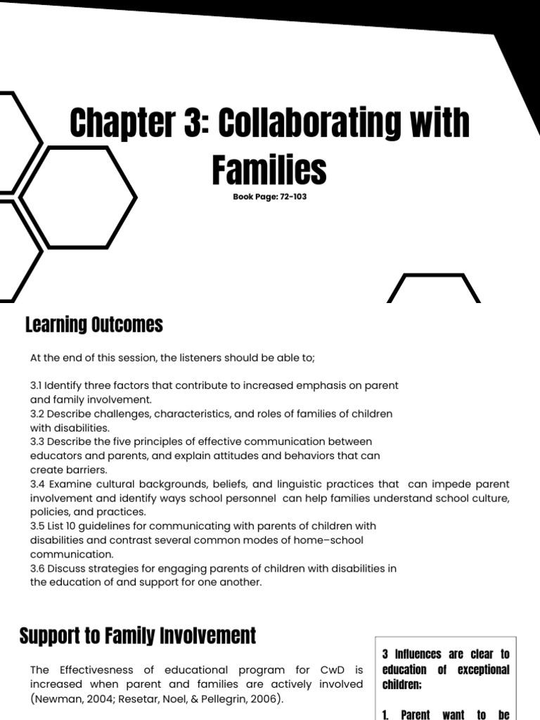 Chapter 3 - Collaborative With Families | PDF | Special Education ...
