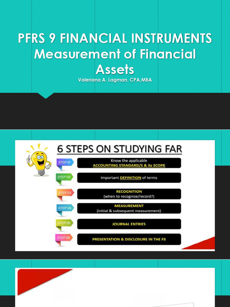 Lesson 4 PFRS 9 Financial Instruments 1 | PDF