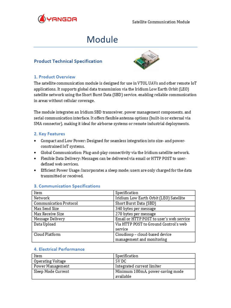 SATCOM Module Specification | PDF | Communications Satellite | Computer ...