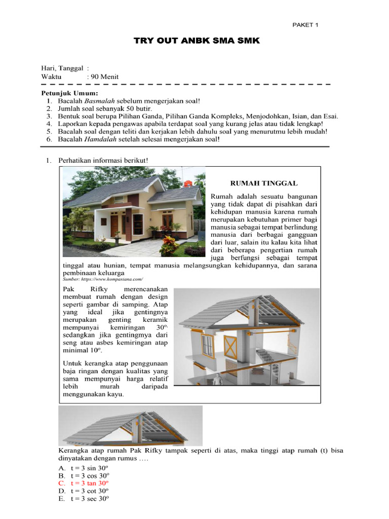 Soal Anbk Numerasi Sma. | PDF