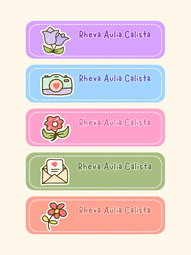 Warna Warni Imut Ilustrasi Label Nama Buku - 20250626 - 100739 - 0000 | PDF