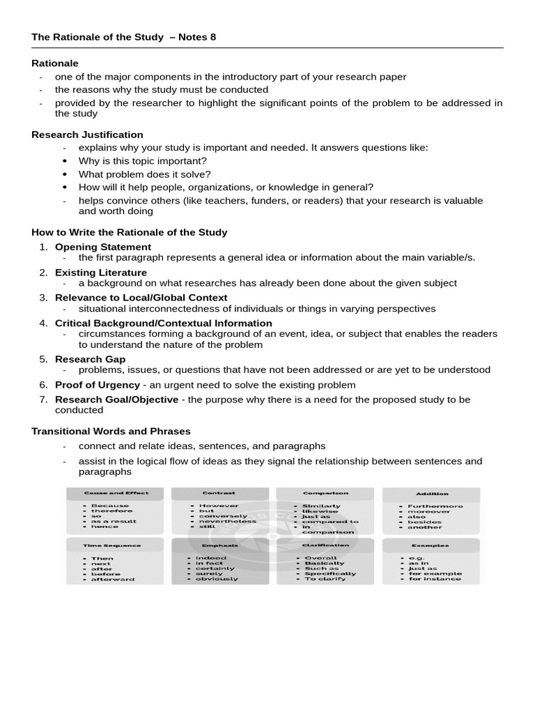 The Rationale of The Study | PDF