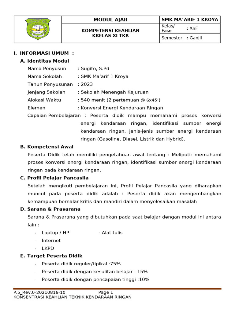 Modul Ajar MKE | PDF