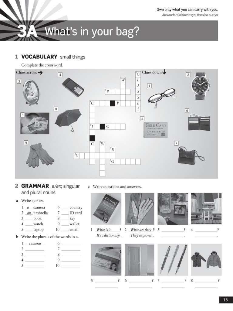 American English File Starter 2nd - WB-14-18 | PDF