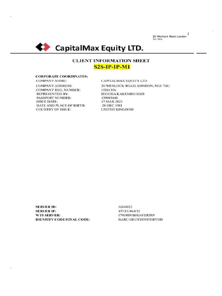 Cis Capitalmax Equity Ltd. - 060604 | PDF