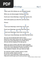 Count Your Blessings - Chord Chart | PDF