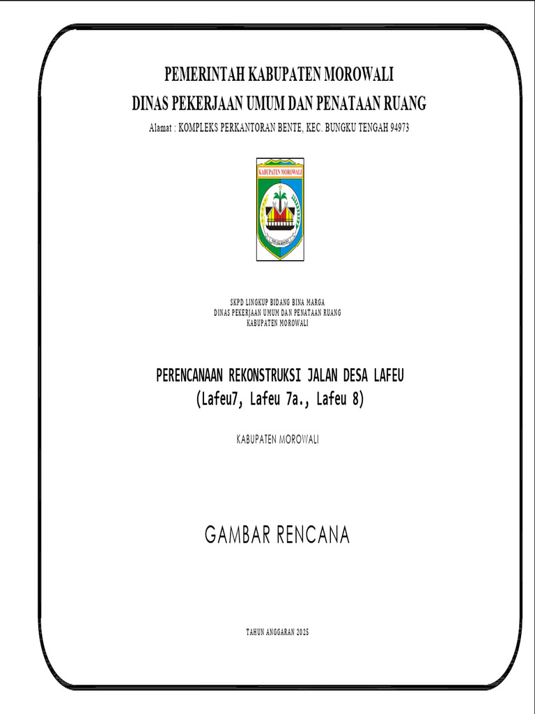 Gambar+Rencana+Rekons +Jalan+Desa+Lafeu | PDF