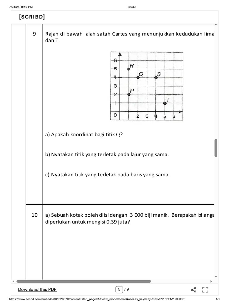 Math Paper 2 Tahun 6 | PDF
