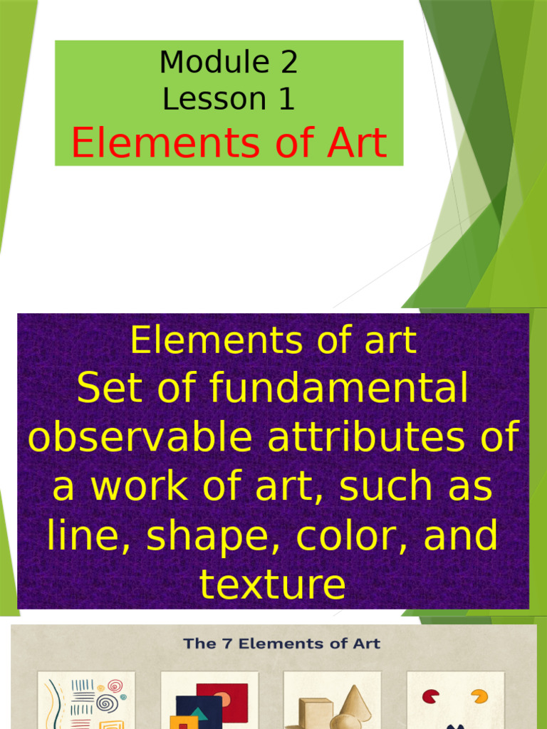 Lesson 1: Elements of Art | PDF