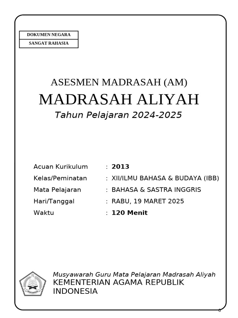 Jadi Soal Bhs & Sastra Inggris | PDF | Charles Darwin | Laptop