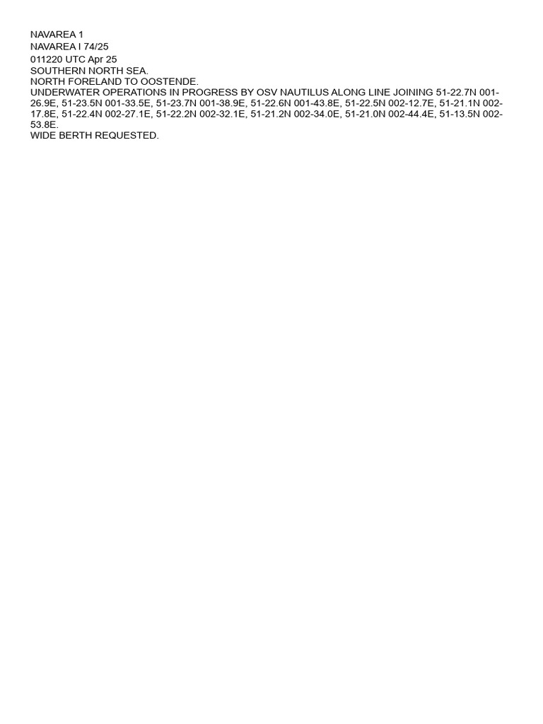 Navarea I 74-2025 | PDF