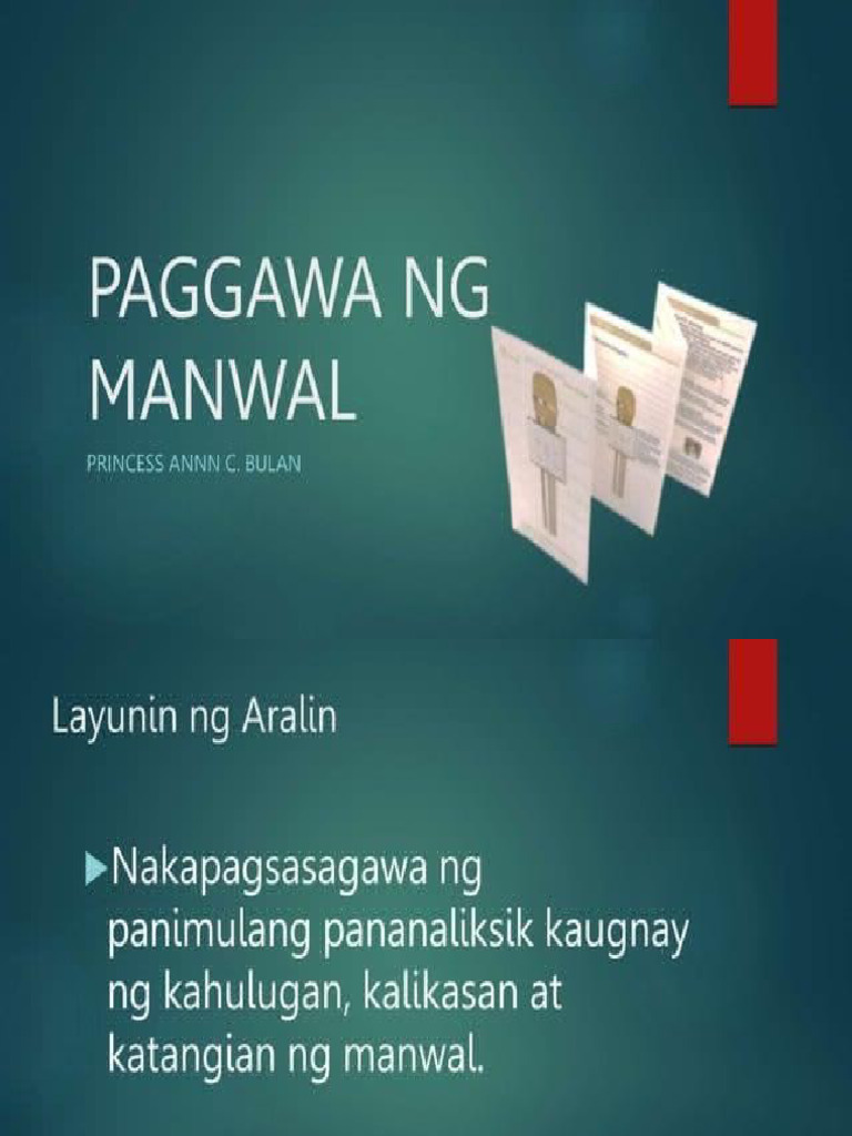 Paggawa NG Manwal | PDF