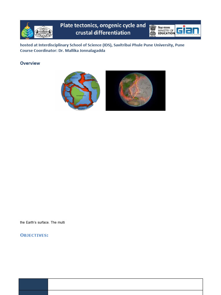 Plate Tectonics, Orogenic Cycle and Crustal Differentiation | PDF ...