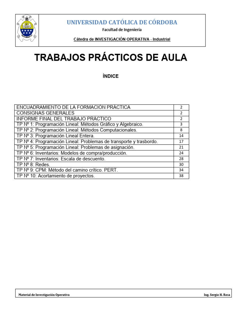Guia TP UCC 2020 | PDF | Programación lineal | La investigación de operaciones