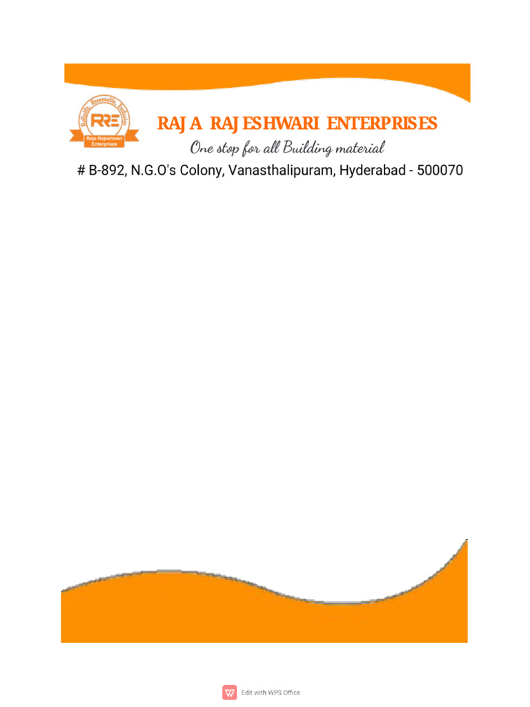 Raja Rajeshwari Enterprises - Letter Head | PDF