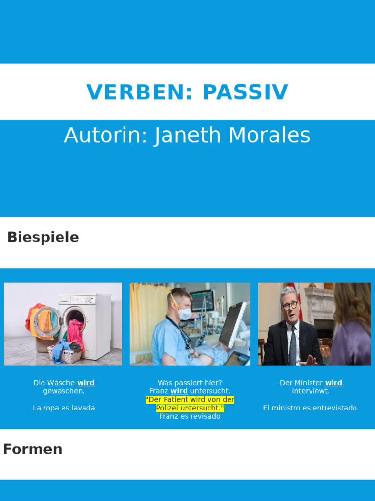 Vortrag Verben Passiv | PDF