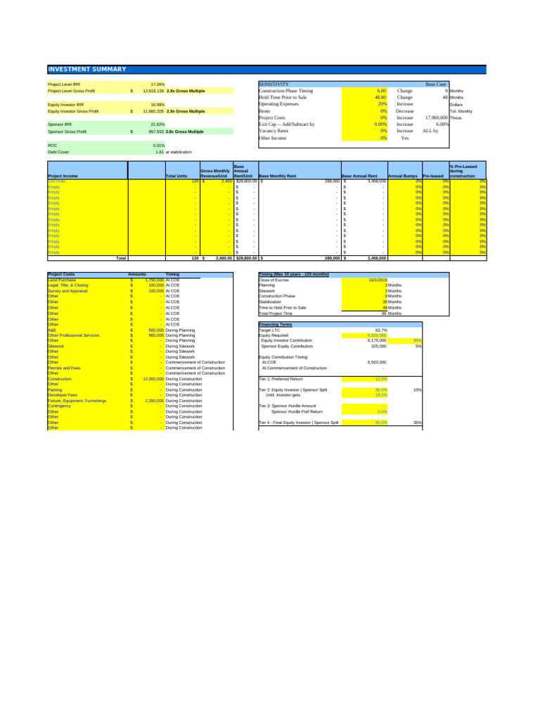 6 3+economy Hotel Example V3 Unlocked | PDF | Renting | Refinancing