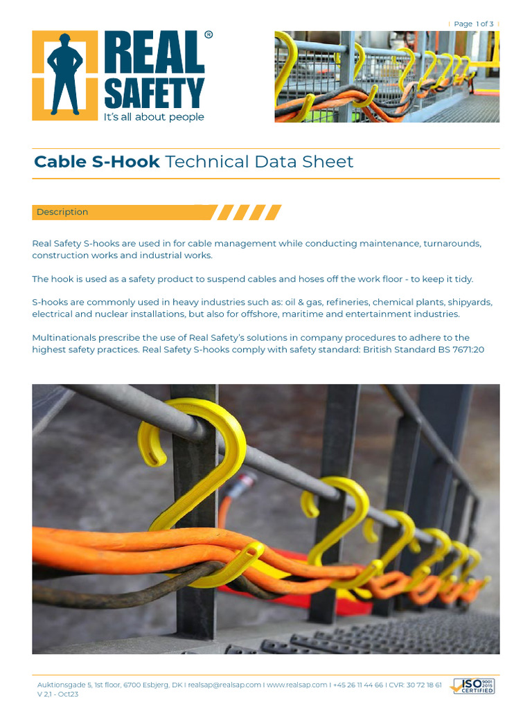 Cable S Hook Datasheet 1 | PDF