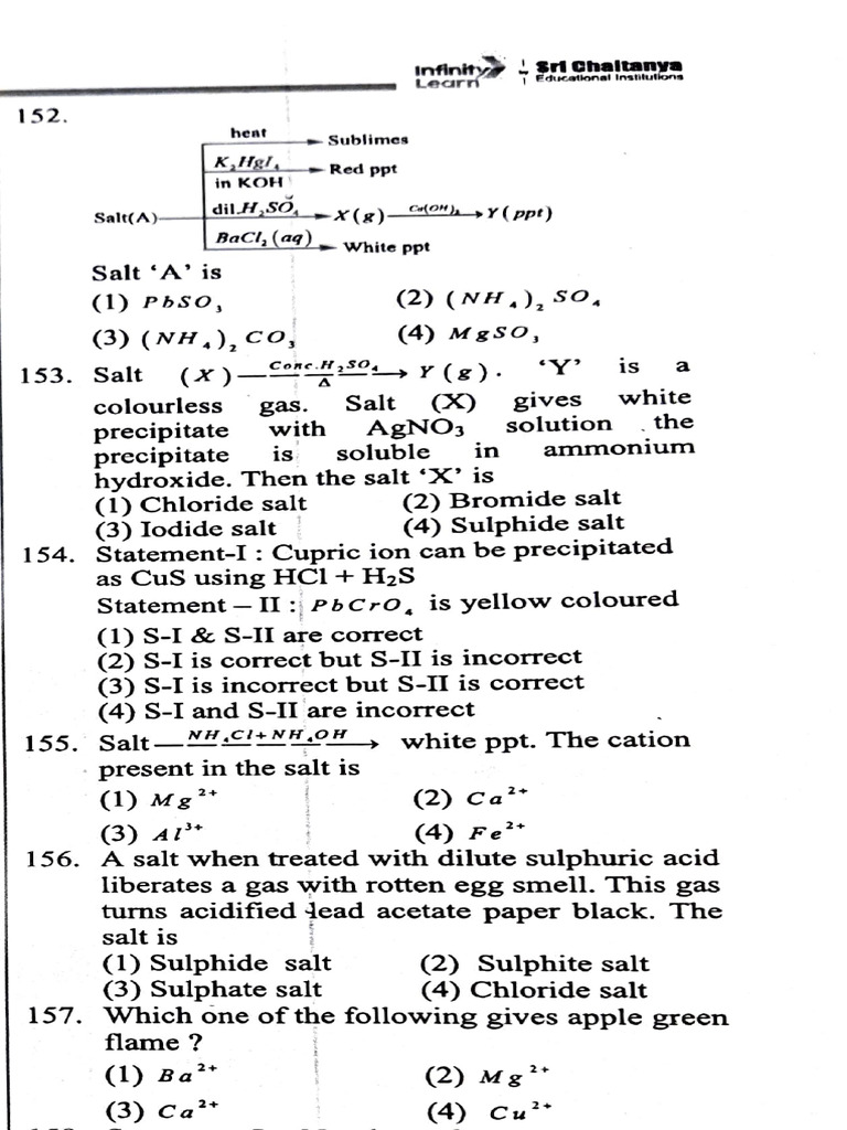 Chemical Reactions and Salt Properties | PDF | Salt (Chemistry) | Ether