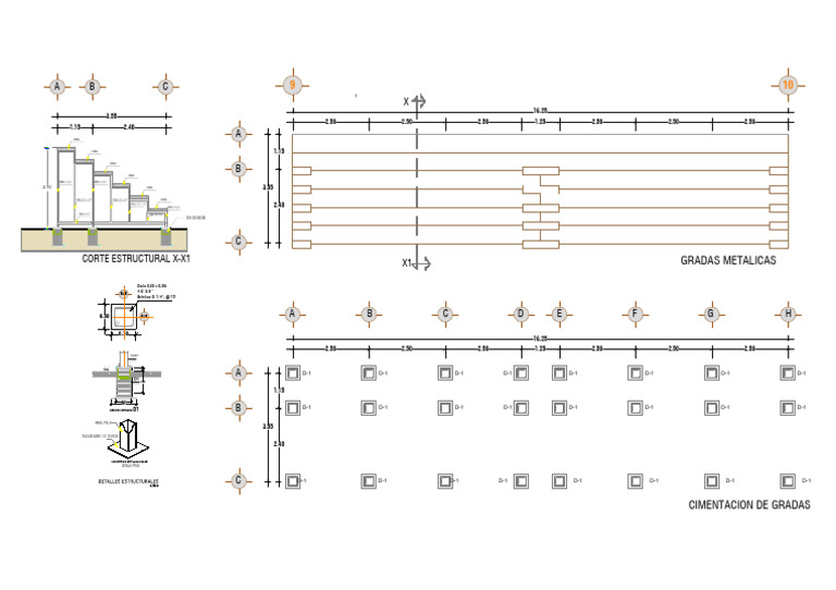 Gradas y Cimentacion Cotaxtla-Model | PDF