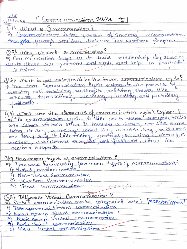 Part-A Communication & Self Management | PDF