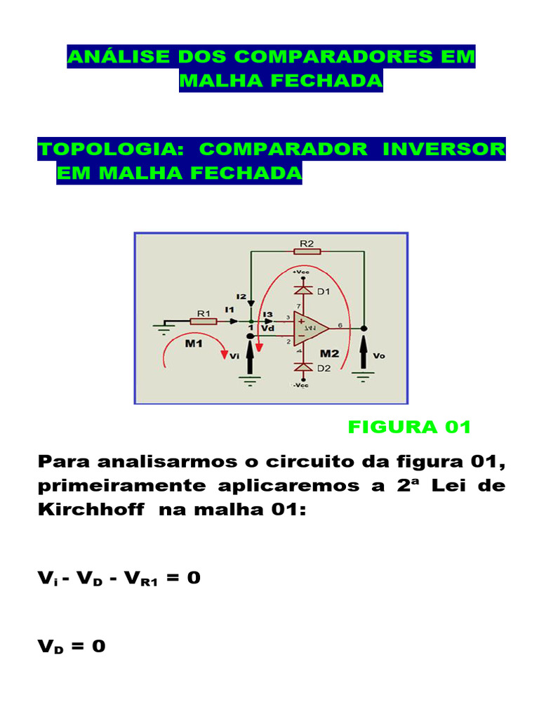Desenvolvimento Teórico-Comparadores | PDF