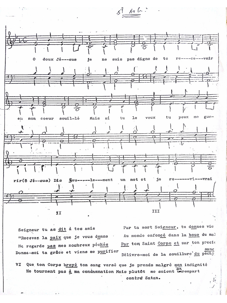 O Doux Jésus, Je Ne Suis Pas - 1 | PDF