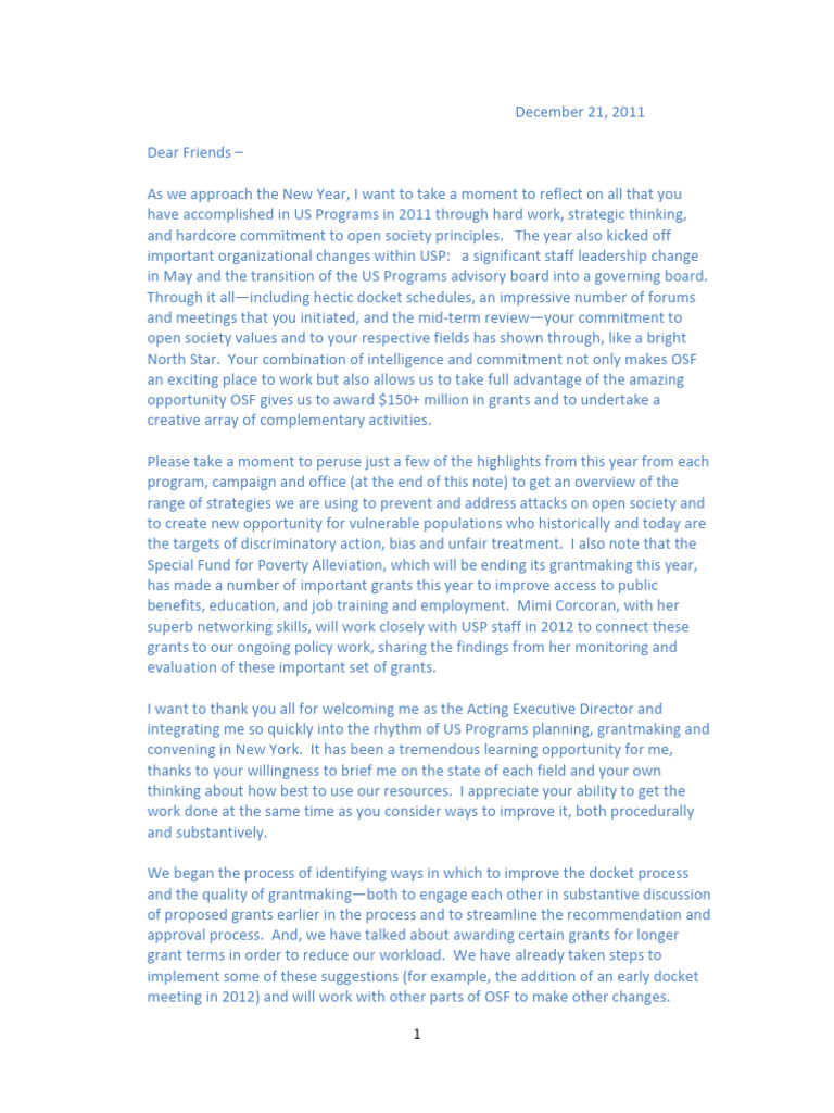 2011 End of Year Reflections | PDF | Evaluation | Net Neutrality