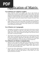 Uses and Application of Matrix in Real Life | PDF | Matrix (Mathematics ...