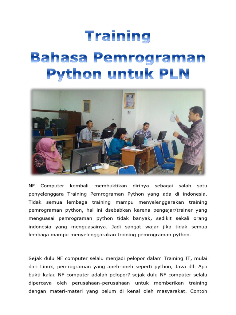 Salinan Training - Bahasa - Pemrograman - Python | PDF