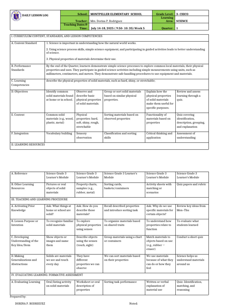 DLP Competency #5 Science | PDF | Learning | Science