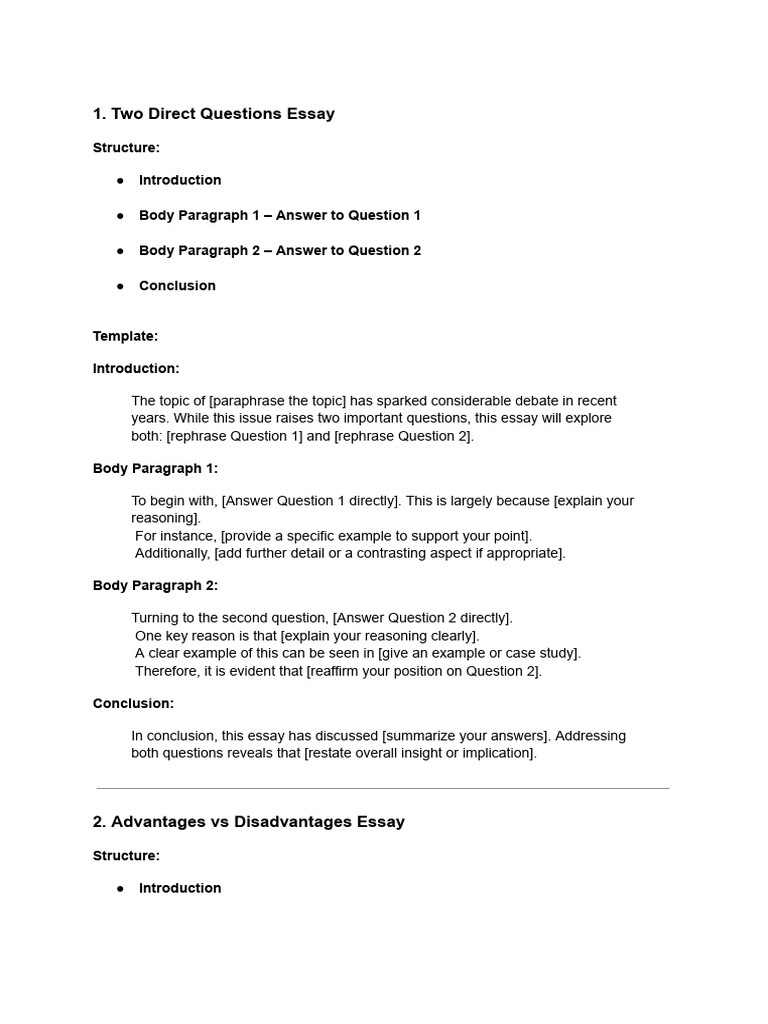 Task 2 Essays Templates IELTS | PDF | Argument | Reason
