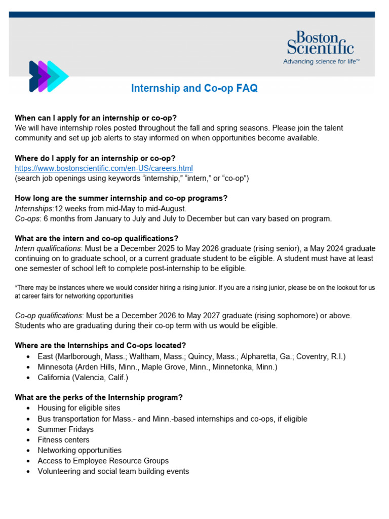 Internship And Co Op Application Guide Pdf