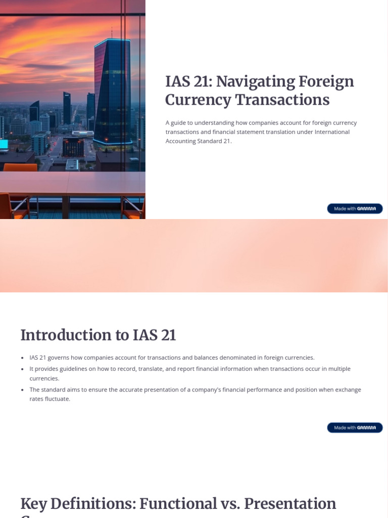 Understanding IAS 21: Currency Transactions | PDF