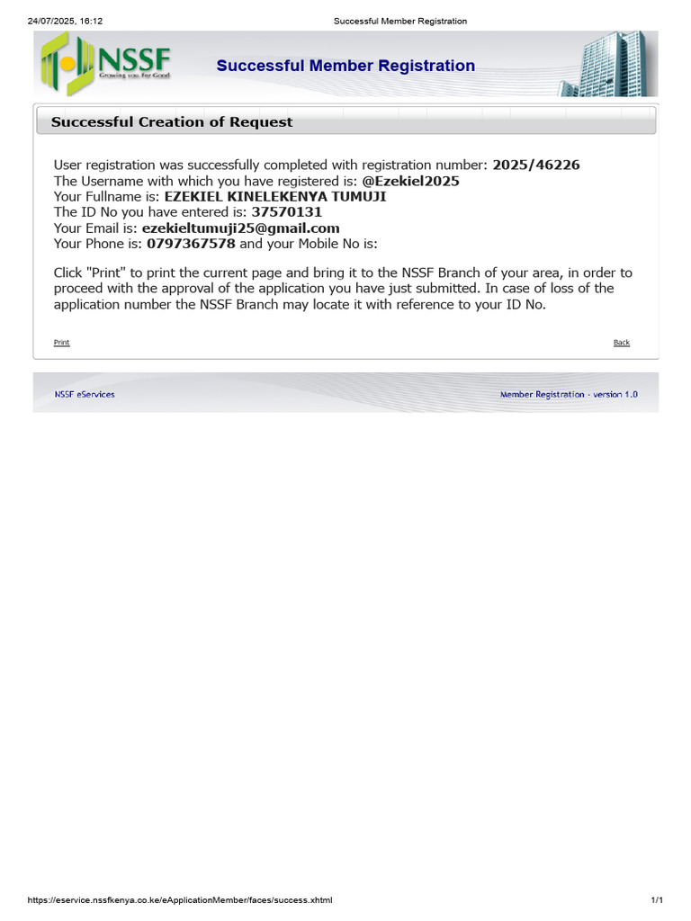 Successful Member Registration3 | PDF