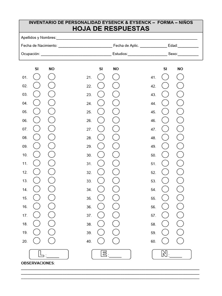 Hoja de Respuesta y Correccion | PDF