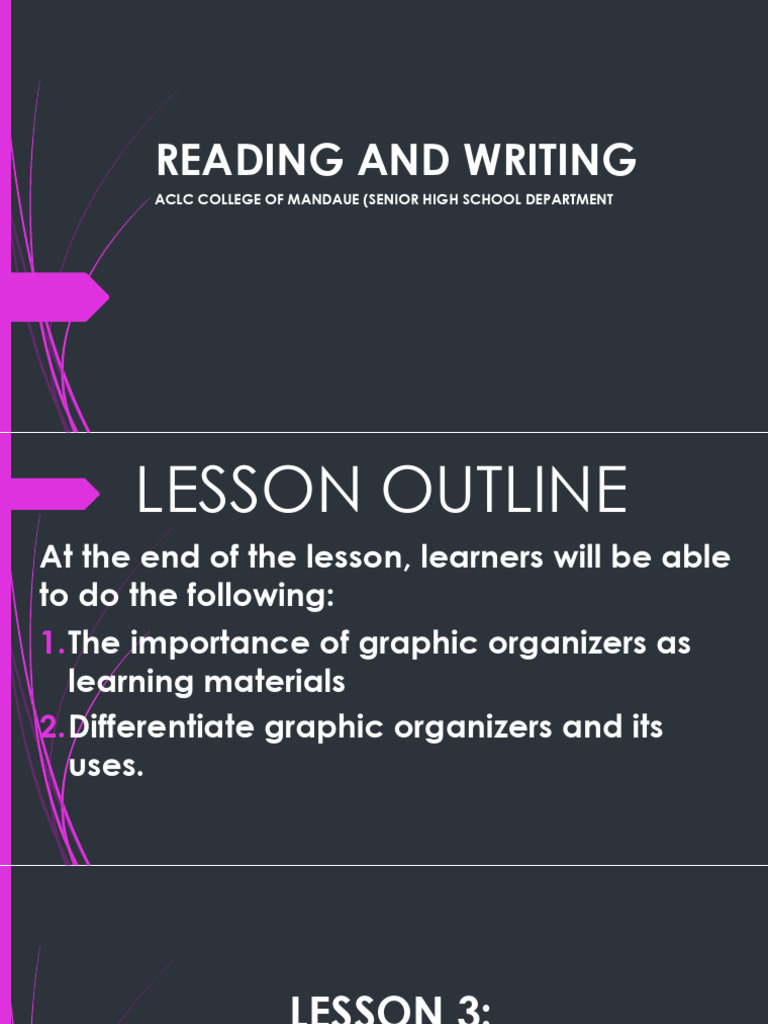 LESSON 3 Graphic Organizer 1 | PDF | Information | Thought