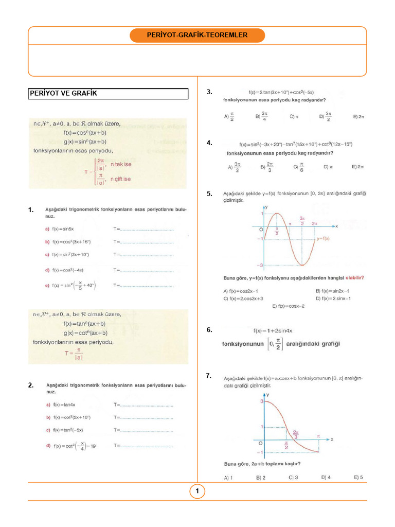 Peri̇yot Grafi̇k Teoremler | PDF
