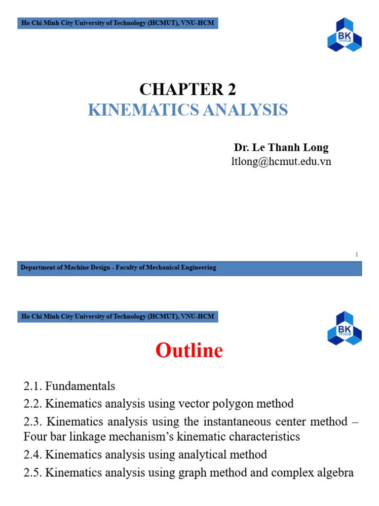 Kinematics Analysis Methods in Engineering | PDF | Kinematics | Velocity