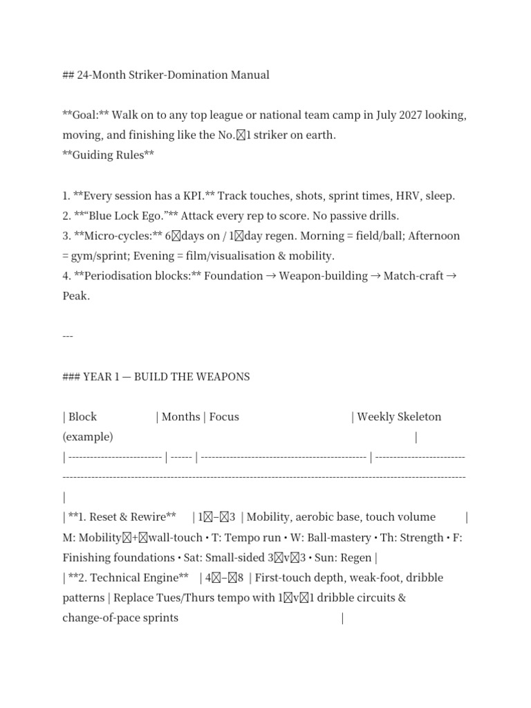 24 Month Striker Domination Manual | PDF