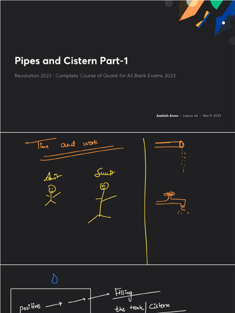 Pipes and Cistern Part1 With Anno | PDF