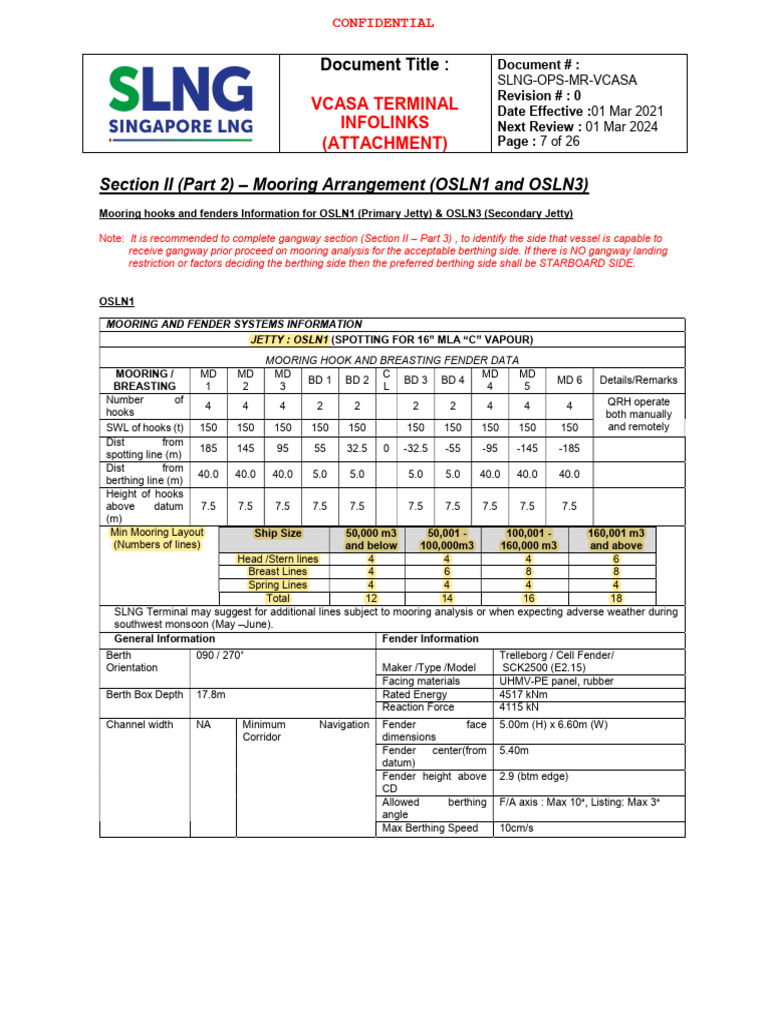 Mooring Arrangements for VCASA Terminal | PDF